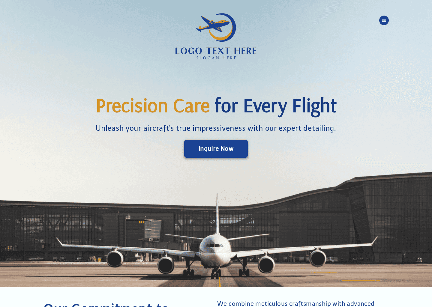 Aircraft Websites | Instantly Create an Aircraft Website | Design.com