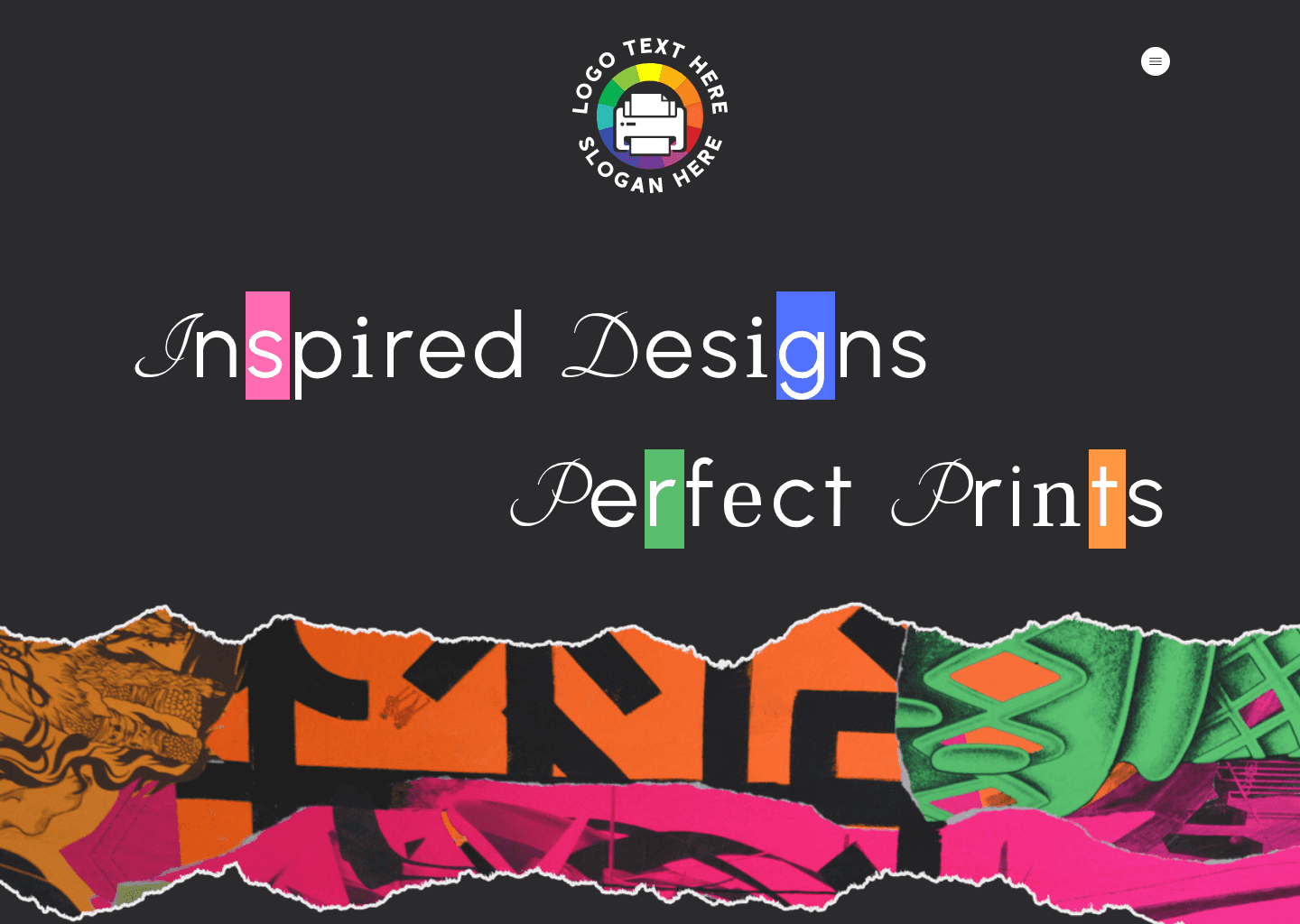 Graphic Poster Printer Website Builder | BrandCrowd