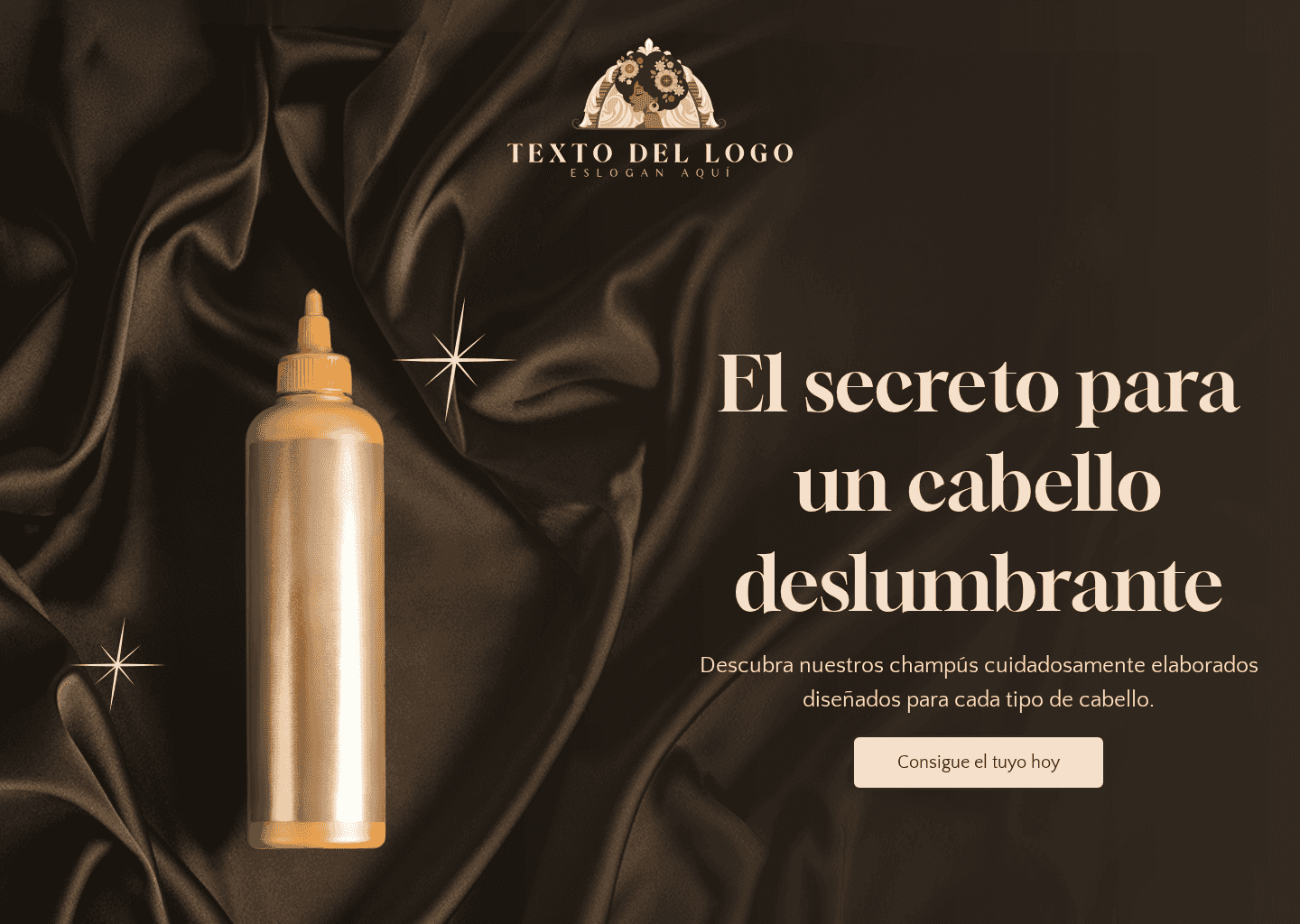 Producto de belleza para el cabello Creador de sitios web | Design.com