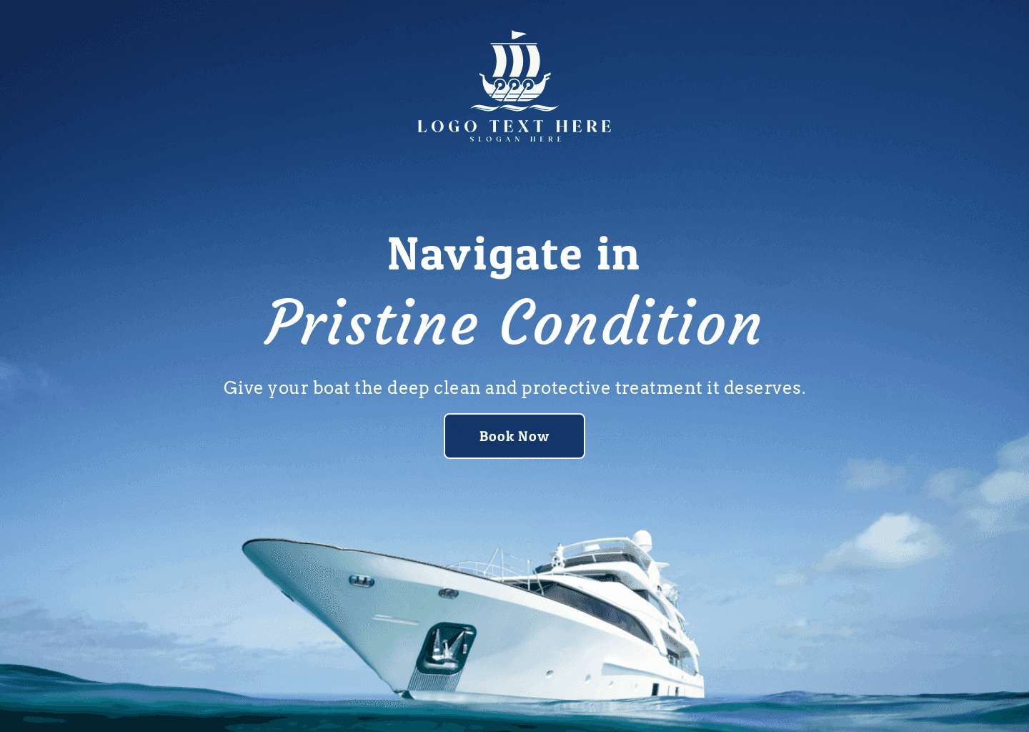 Boat Cleaning Service | Website Builder | Build a Website | Design.com