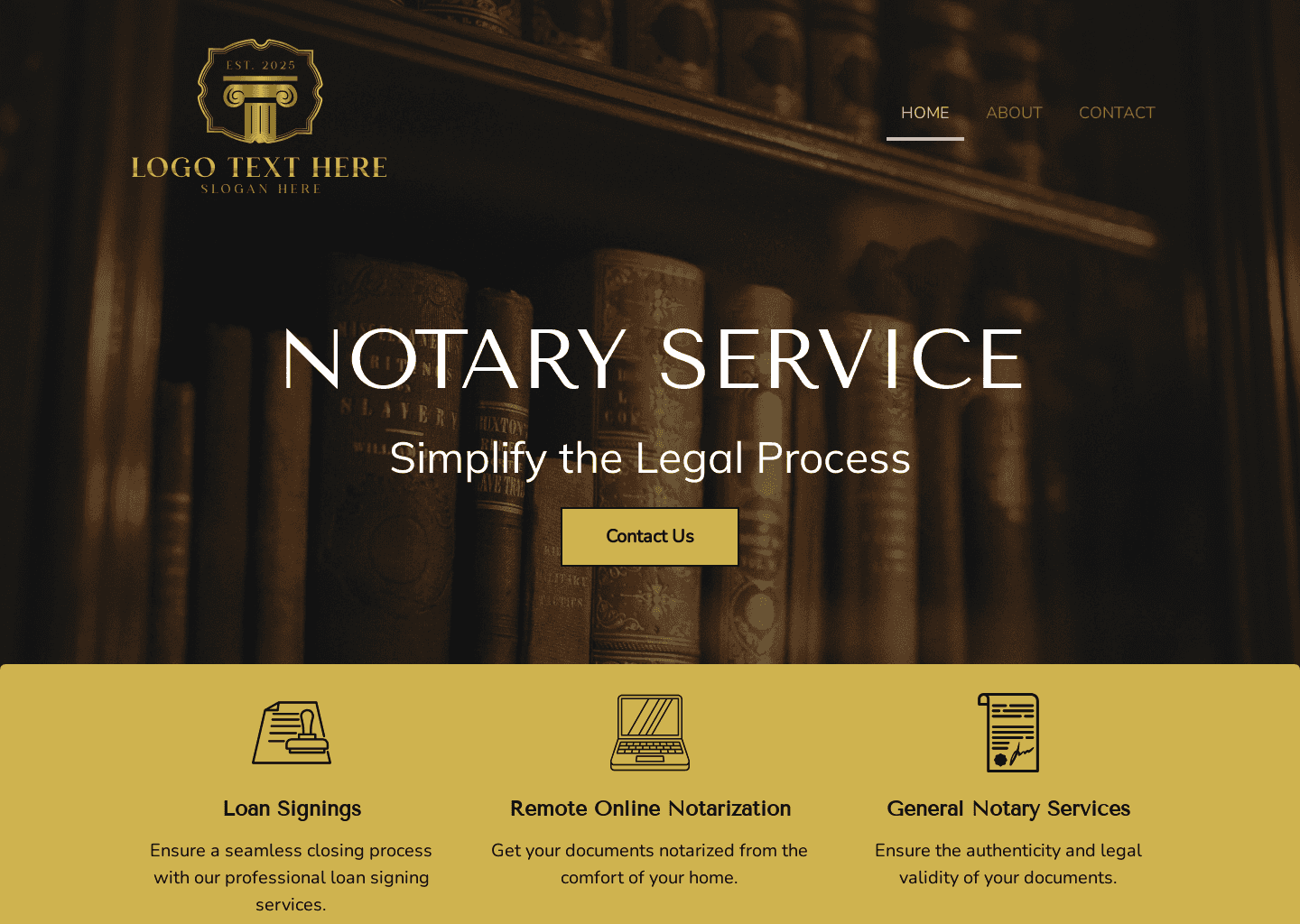 Legal Notarial Service Website Builder | Design.com