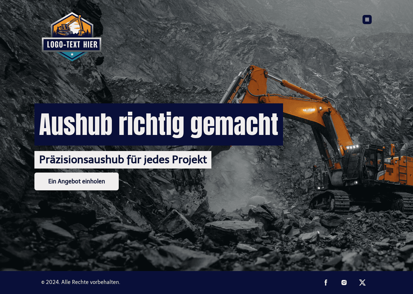 Professioneller Bagger Website-Builder | Design.com