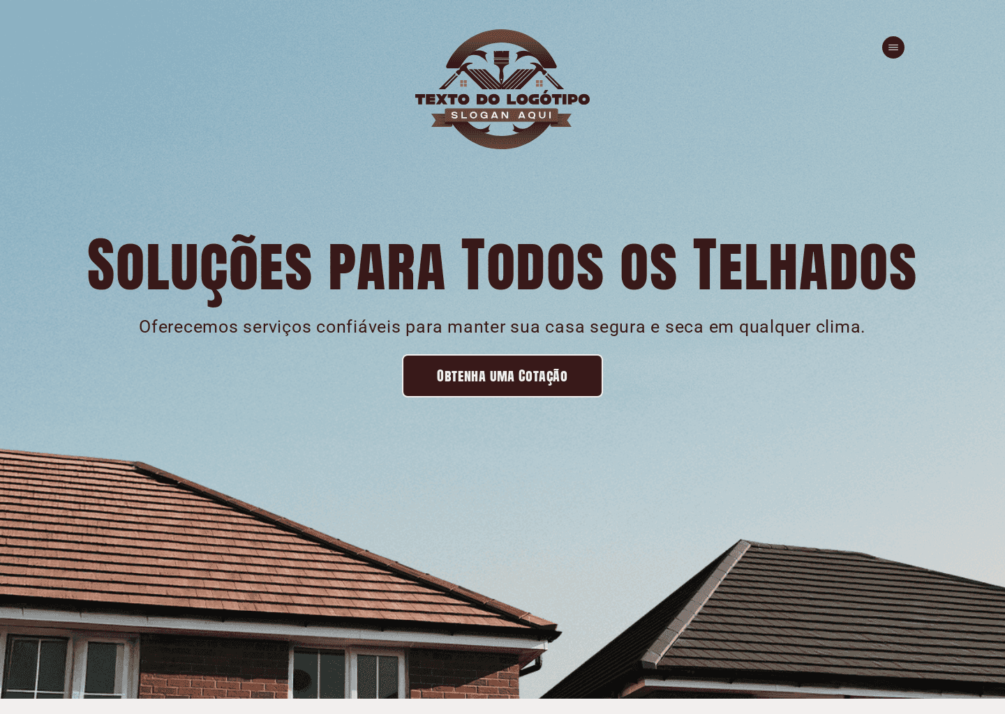 Solução de Construção de Telhados Criador de Websites | Design.com
