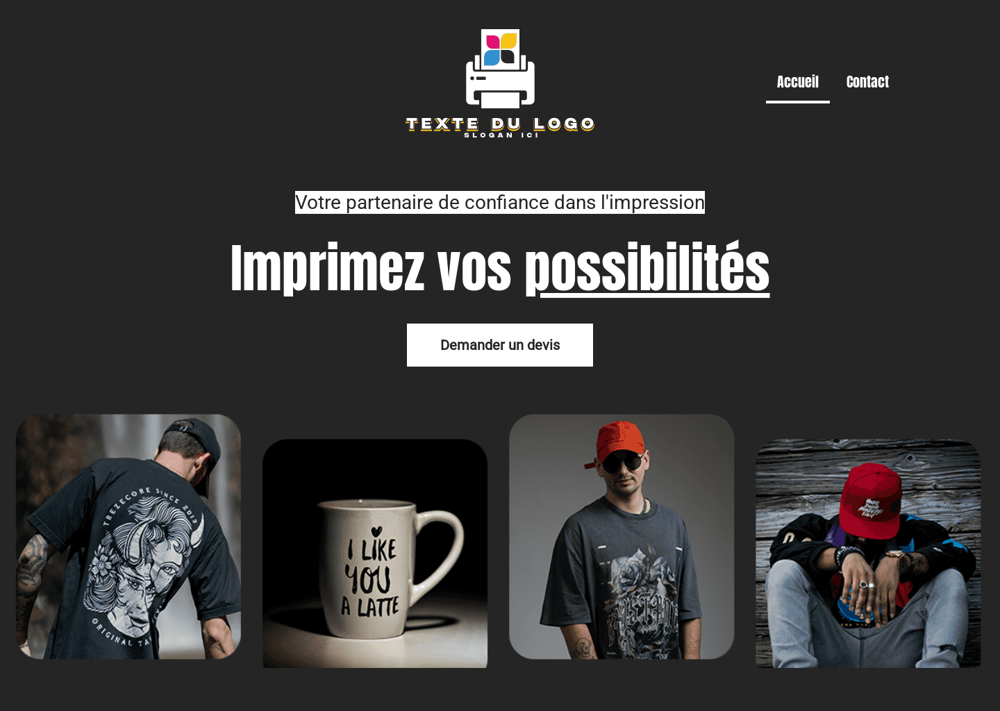 Solutions d'impression Hub Créateur de site Web | Design.com