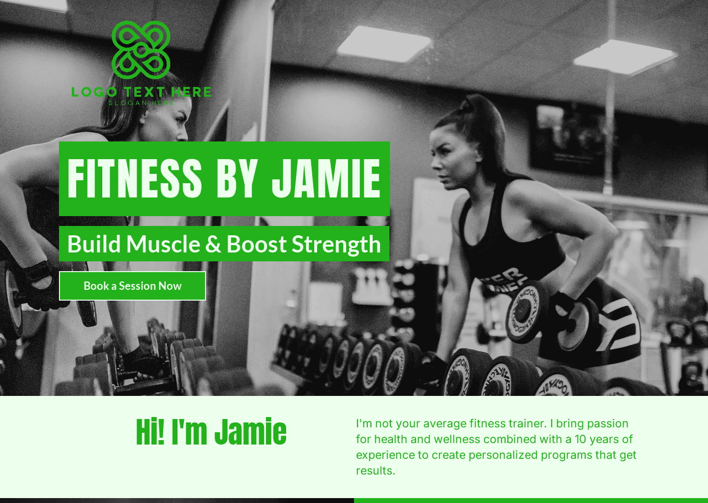 Healthy Fitness Training | Website Builder | Create a Website