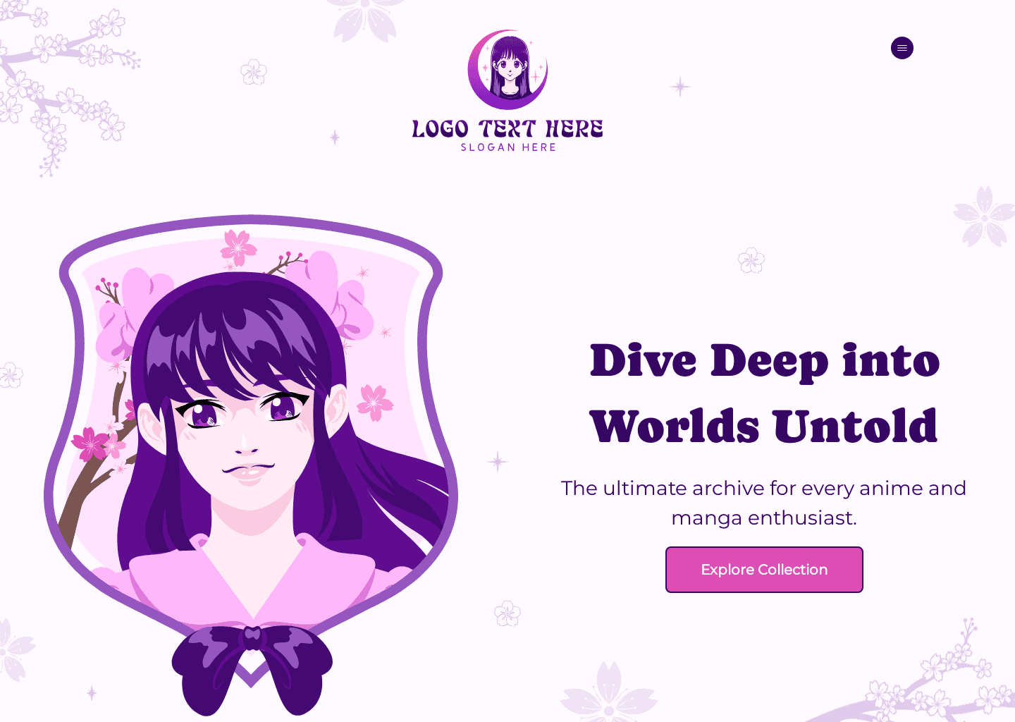 Anime Manga Collection Website Builder | Design.com