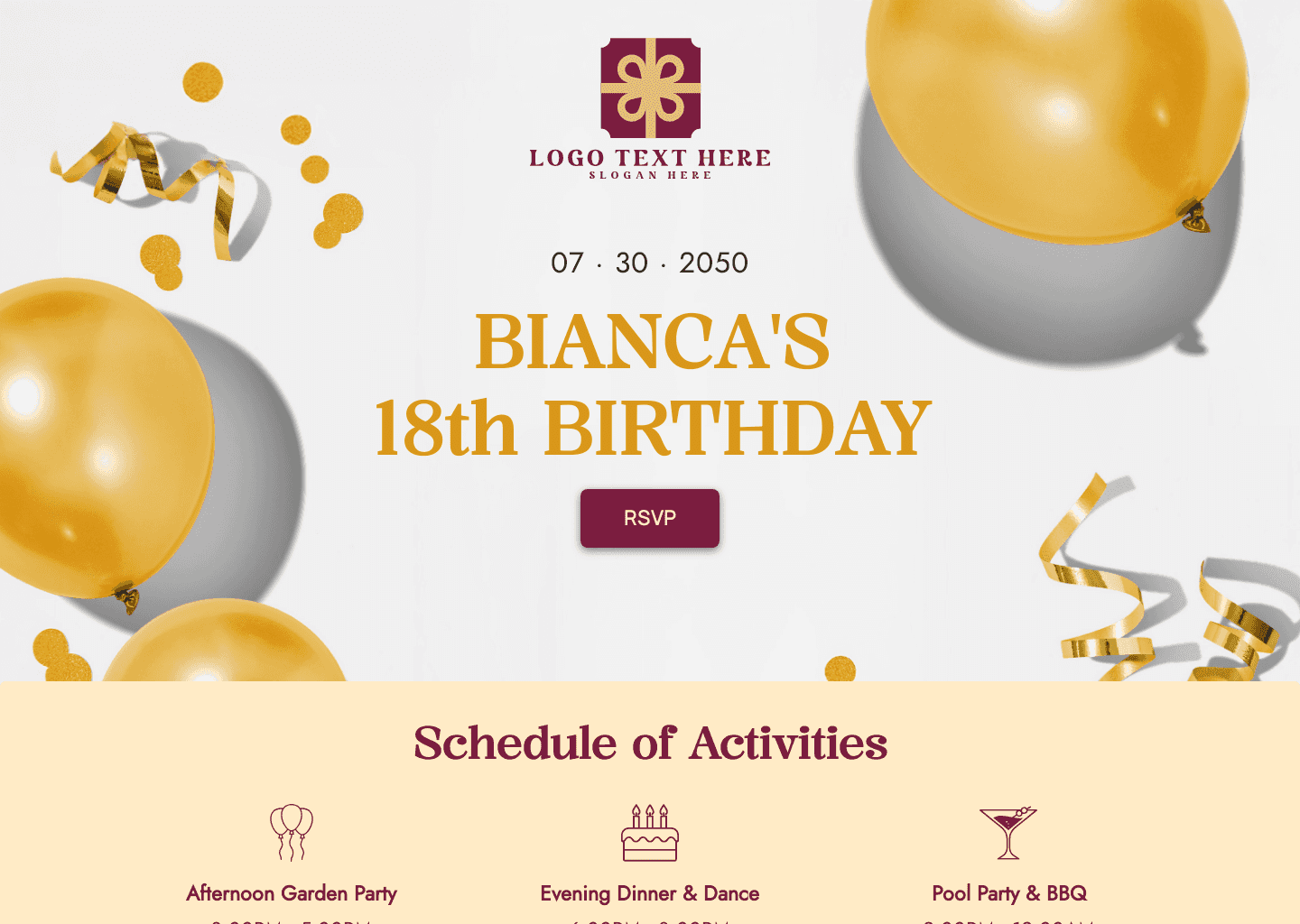 Birthday Websites | Instantly Create a Birthday Website | Design.com