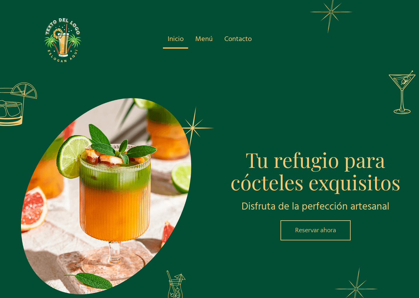 Bar de cócteles de bodega Creador de sitios web | Design.com